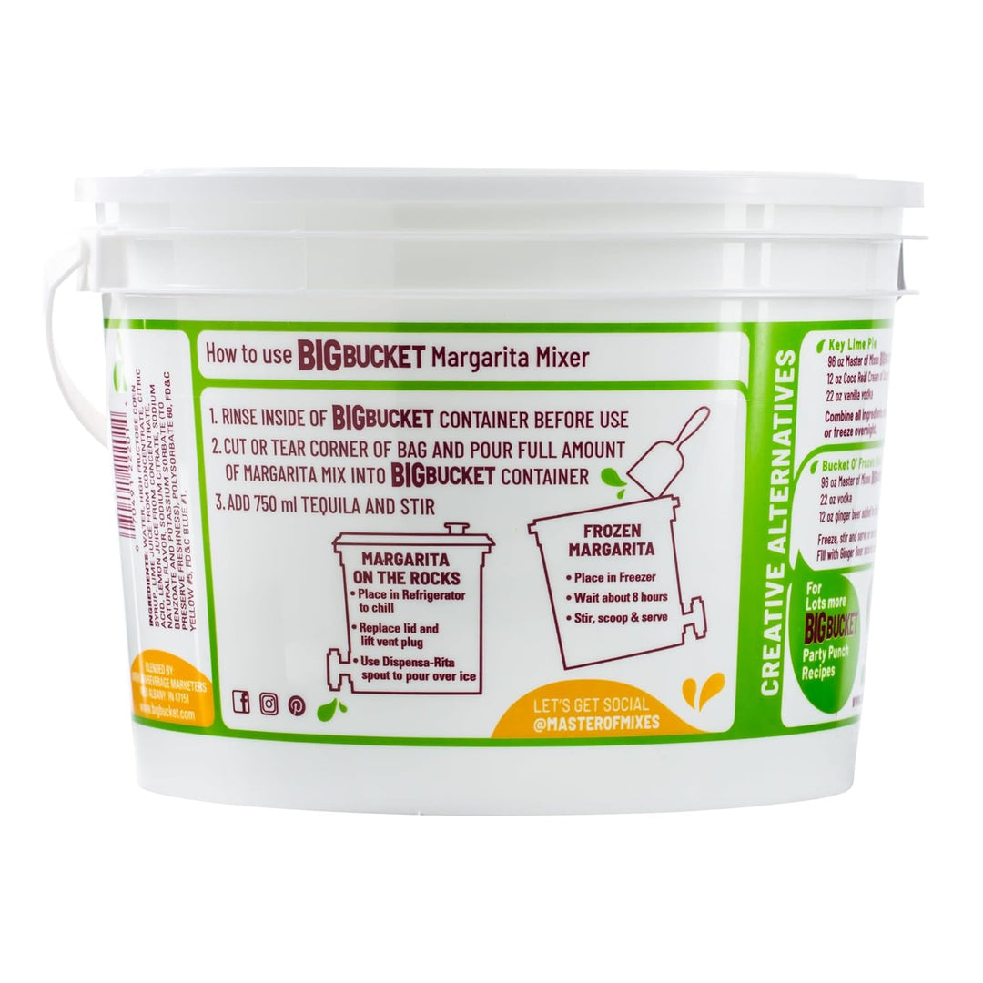 Masters of Mixes Big Bucket Margarita Mix - 96 oz | Margarita Bucket ...